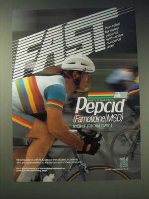 1989 MSD Merck Sharp Dohme Pepcid Ad - Fast pain relief for many ...