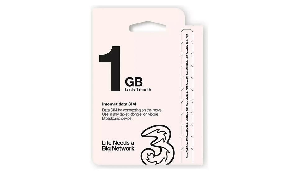 Mobile Broadband/ Internet SIM Card Preloaded Data 1GB 3GB 12GB For ...