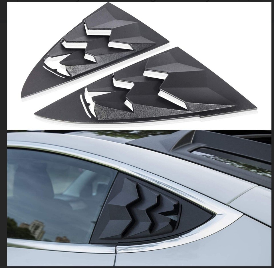 Model 3 Tesla 2017-2021 Rear Triangle Blinds Louvres For Back Windows ...