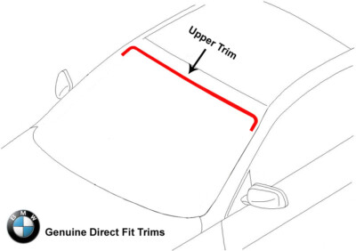 Direct-Fit Upper Windshield Weatherstrip Molding Trim 1995-2001 BMW ...