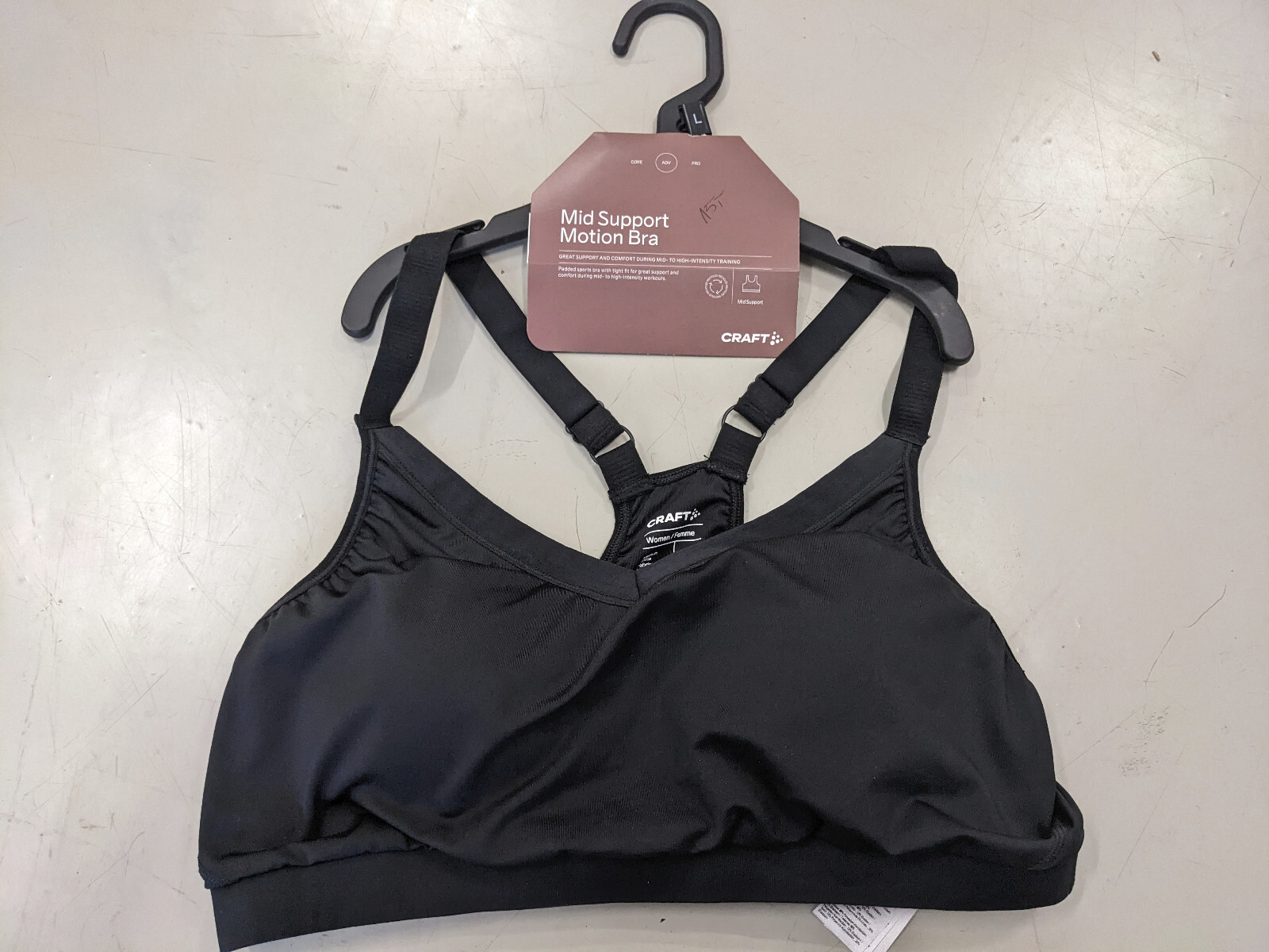CRAFT Motion Bra Sport-BH mit angenehmer Passform Schwarz 1907182 ...