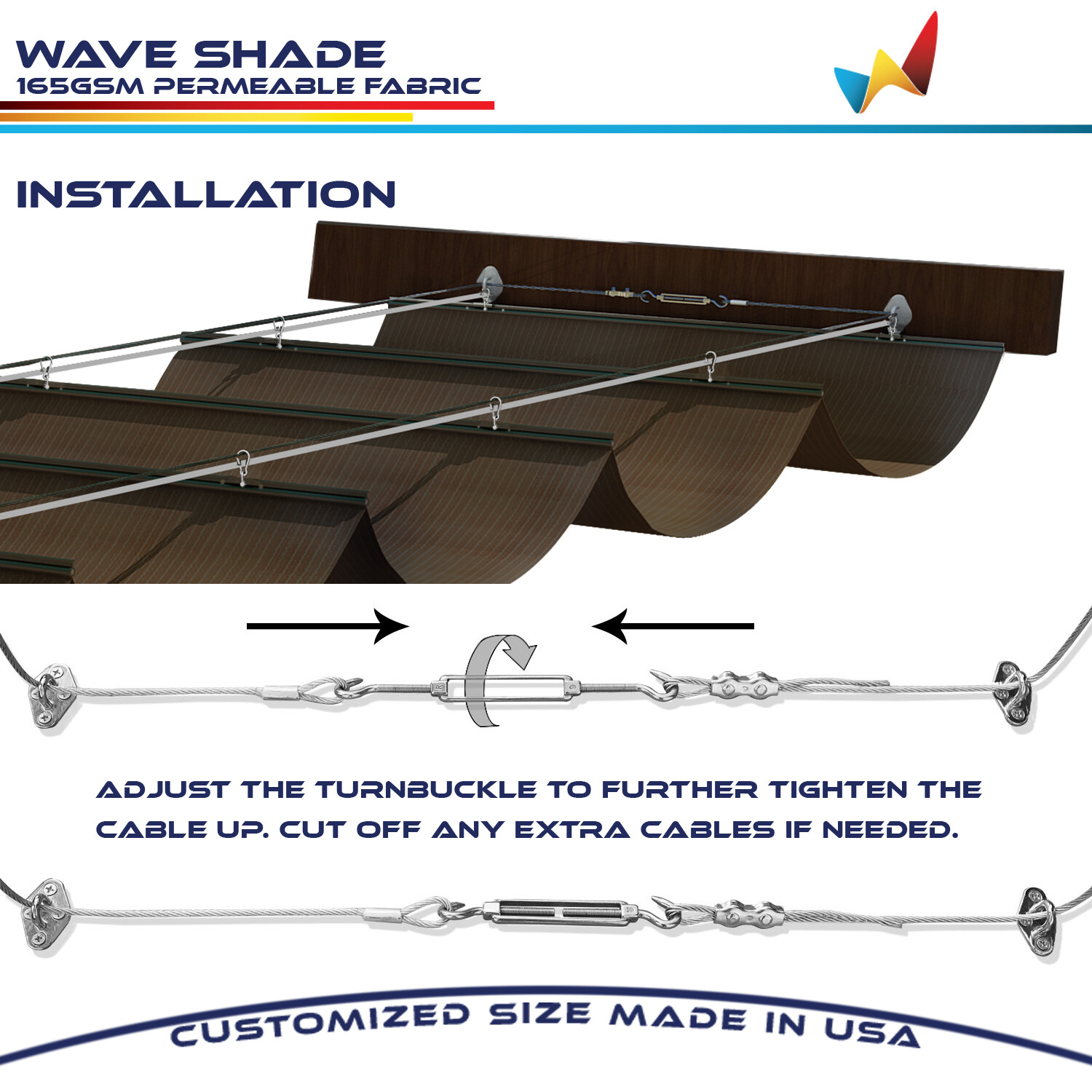 Retractable Slide on Wire Canopy Awning Roofing Replacement for Deck ...