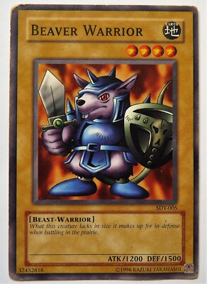 CARTE YU-GI-OH Beaver Warrior SDY-005 / 1996 TBE ANGLAISE | eBay