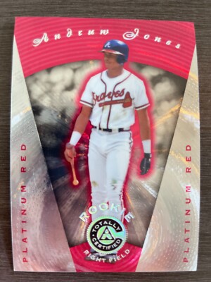1997 Pinnacle Totally Certified Andruw Jones RC Rookie PLATINUM RED ...