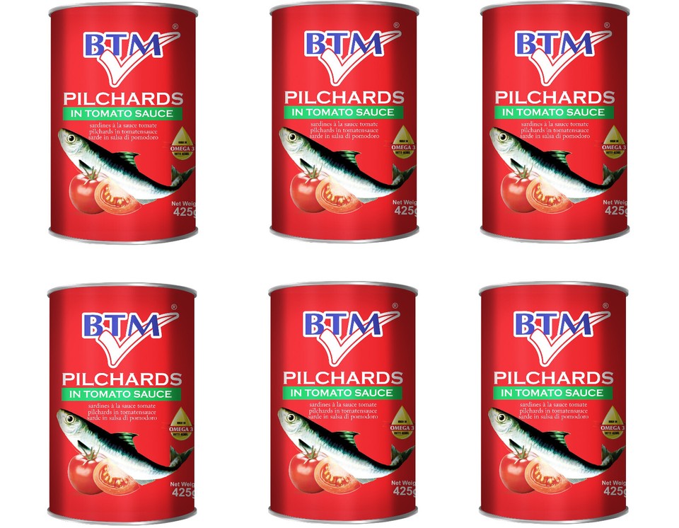 6 x 425g BTM Pilchards In Tomato Sauce With High in Omega 3 | eBay UK