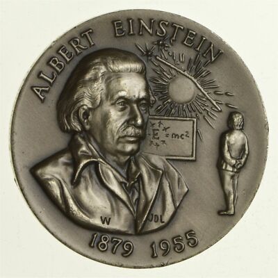 Albert Einstein - Sterling Silver Medal - 0.925 Silver Coin - 35.3 ...