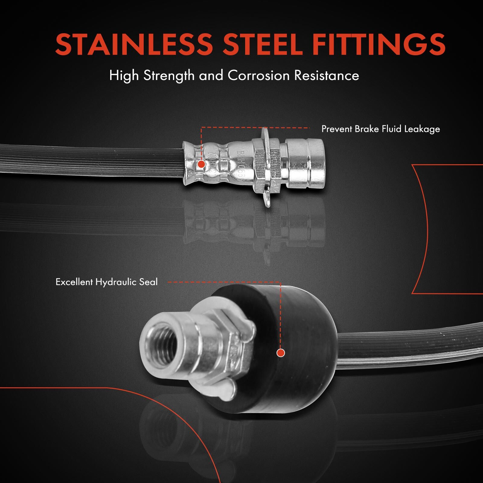 New Brake Hydraulic Hose Rear Center for Ford F-150 2015-2019 Lobo 15 ...