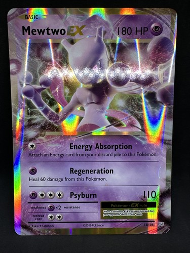 JUMBO 2016 Pokemon Mewtwo EX XY Evolutions 52/108 Oversized Box Promo ...