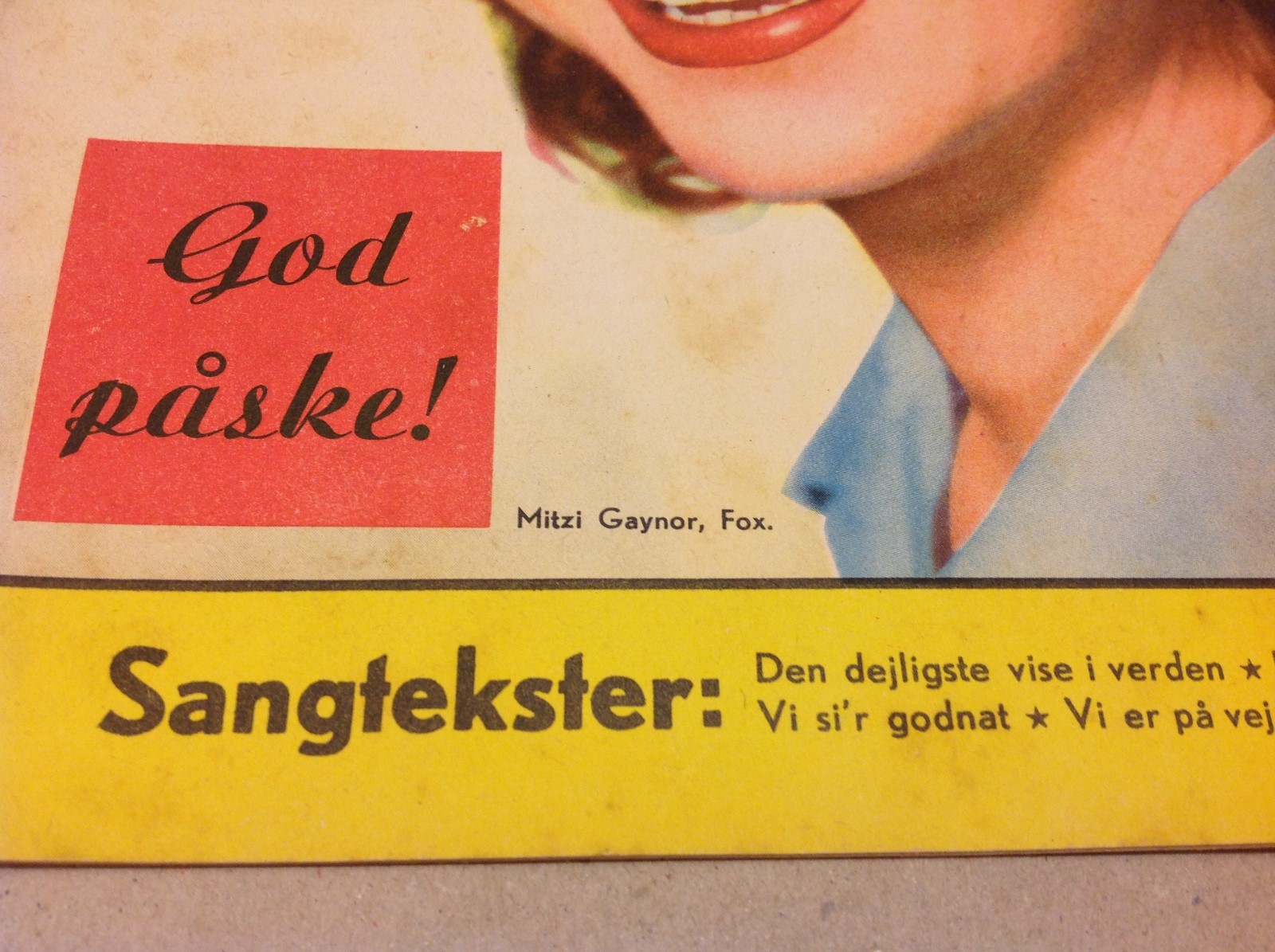 Mitzi Gaynor Fox Star Front Cover Original Vintage Danish Magazine ...