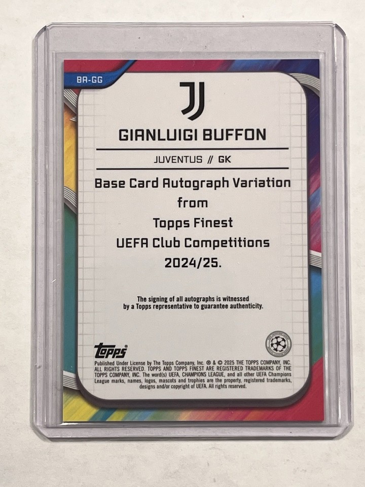 GIANLUIGI BUFFON 2024-25 Topps Finest UEFA Gold Wave AUTO Card # 15/50 ...