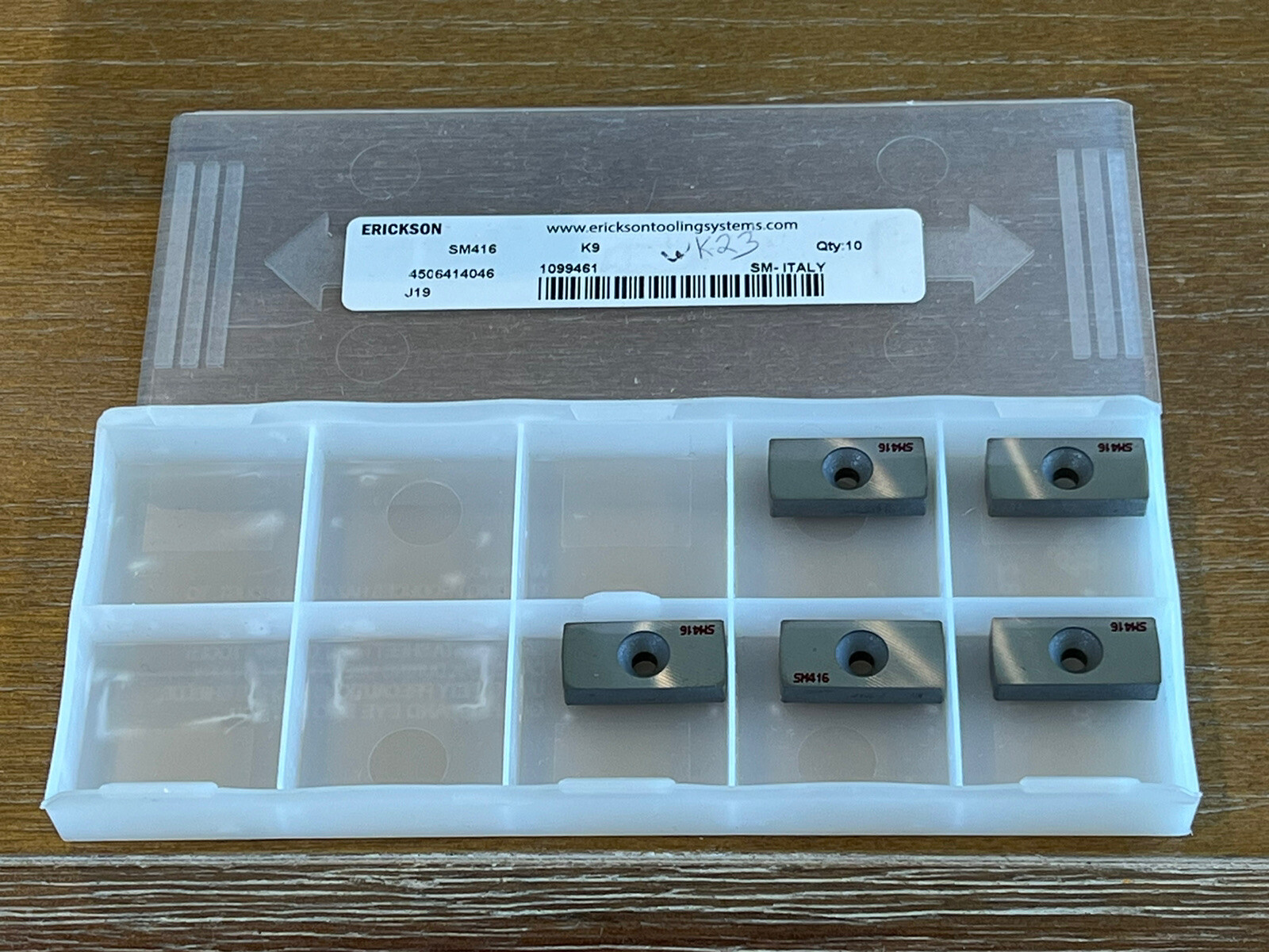 ERICKSON KENNAMETAL Carbide Inserts - SM416 K9 - Qty. 5 | eBay