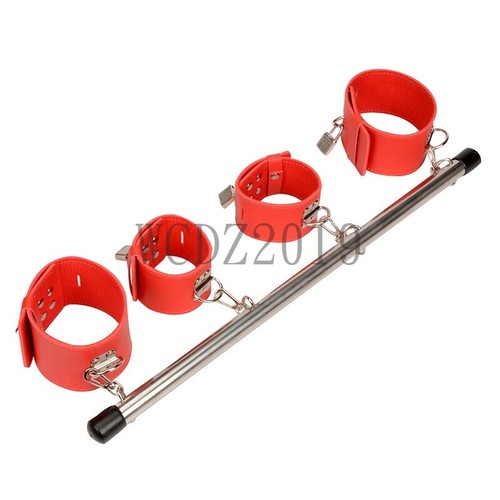 Unisex Handcuff Lockable Binding Slaver Spreader Bar Wrist Ankle Cuff ...