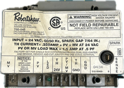 Robertshaw 780-845 Universal Ignition Control Module SP845-NU-3-C | eBay