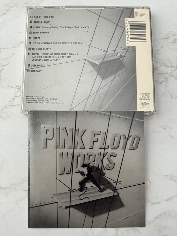 Pink Floyd Works CD SHAPE OPTIMEDIA PRESS! Capitol CDP 7464782 Gilmour ...