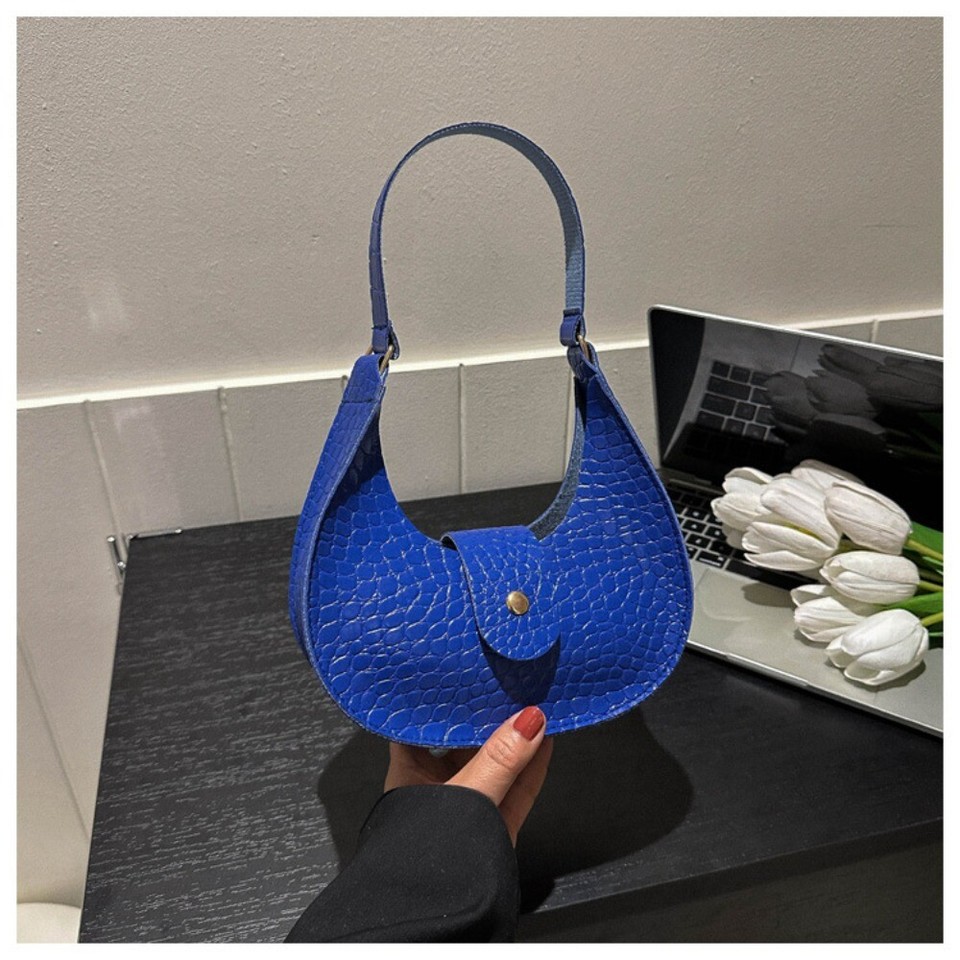 Design Moon Shaped Bag Colorful Half Moon Bags Retro Shoulder Bag Women ...