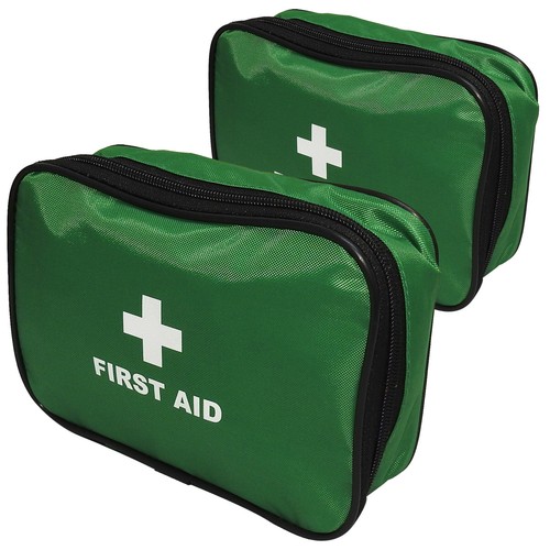 Qualicare Empty First Aid Easy Carry Green Zip Top Medical Pouches ...