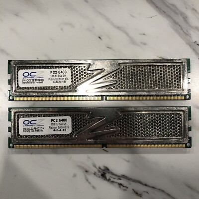 OCZ 2GB (2x1GB) DDR2 800/PC2-6400 DDR2 Desktop RAM/Memory (OCZ2P8002GK ...