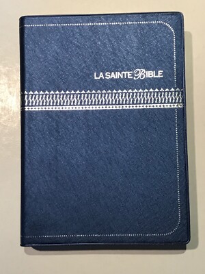 French Bible LARGE PRINT Compact, Louis Segond 1910, Marine Blue Vinyl ...