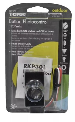 Tork RKP301 Dusk to Dawn Outdoor Button Photo Control 120V | eBay