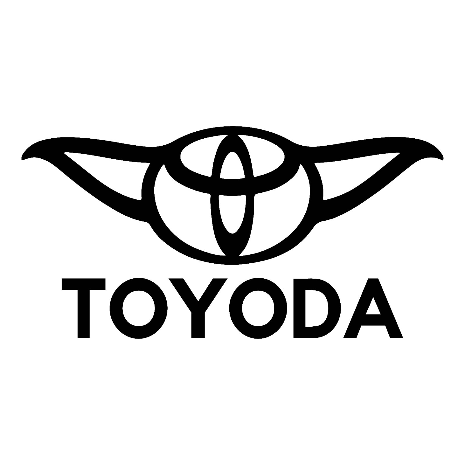 TOYODA Decal Vinyl Sticker | Funny Star Wars Yoda for Toyota Cars ...