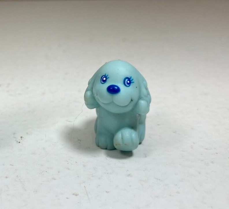 Vintage Lil Litters Pretty Poodle Blue Puppy Dog 1" figure My Little ...