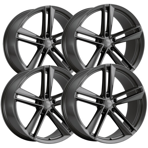 (Set of 4) Ohm Lightning 22x9 5x120 +25mm Gunmetal Wheels Rims 22" Inch ...