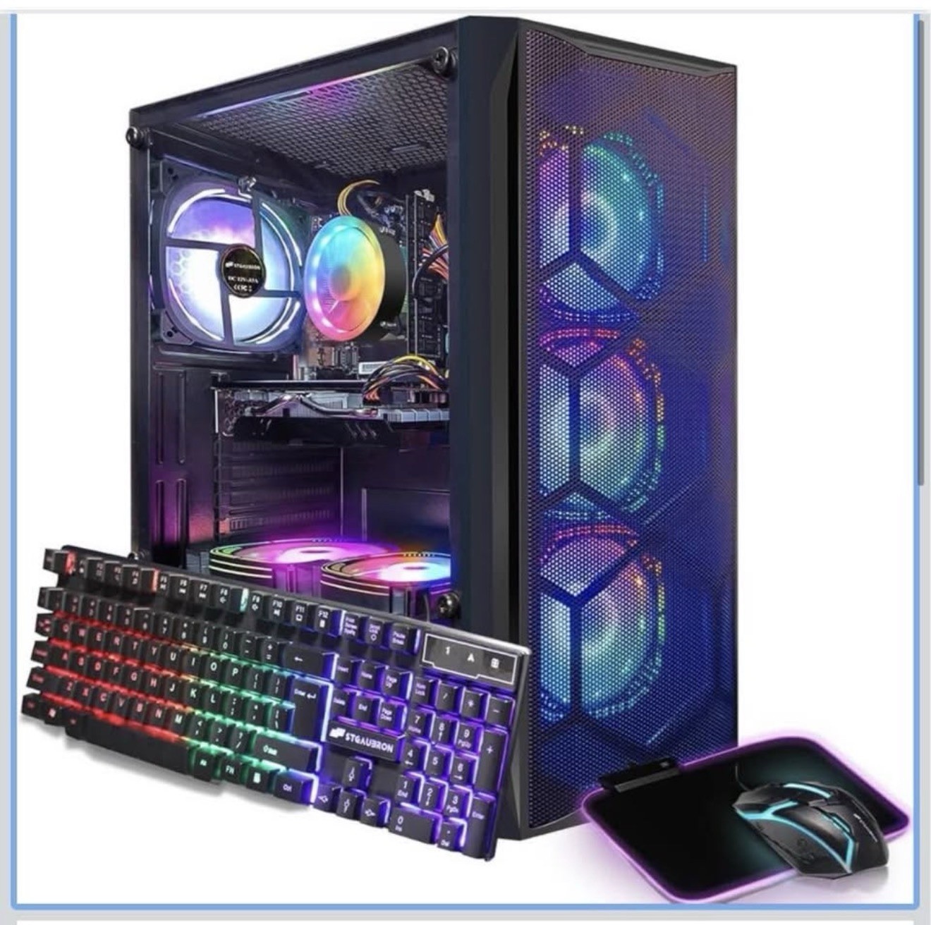 STGAubron Gaming Desktop PC Intel Core I7 3.4GHZ/3.9GHZ, Radeon ...