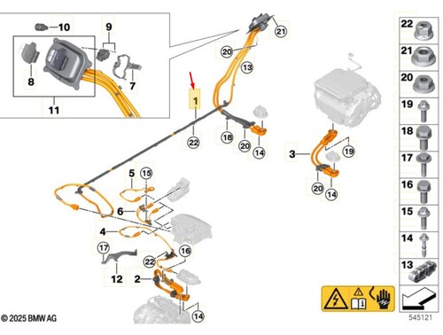 BMW IX I20 Charging Socket Outlet AC / DC Câbles Set 61295A5CED6 ...