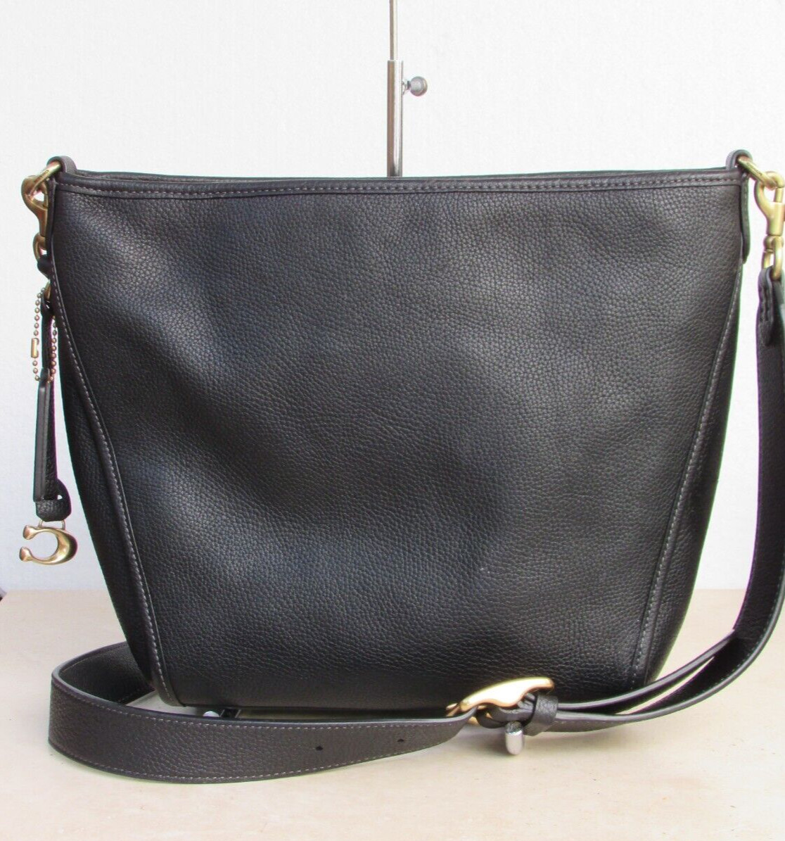 COACH Small Dufflette Black Leather Messenger Crossbo… - Gem