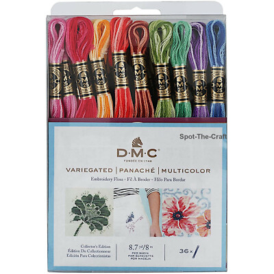 x DMC Floss Variegated 36 Skeins 6 Strand Embroidery Thread Collector's ...
