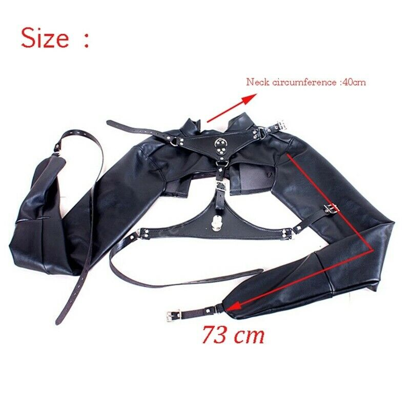 Restraint PU Leather Straitjacket Top Women Jacket Body Binder Harness ...
