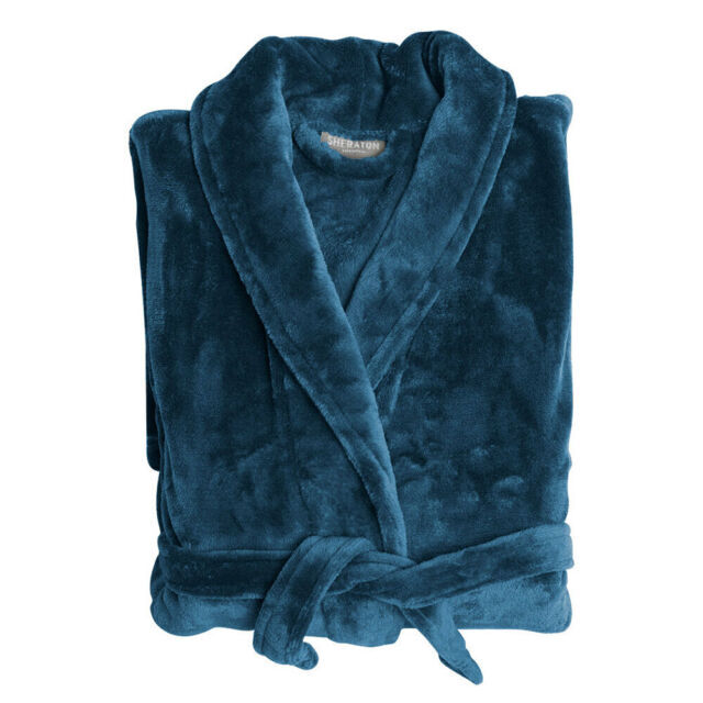 Sheraton Luxury Microplush Bathrobe - Denim for sale online | eBay