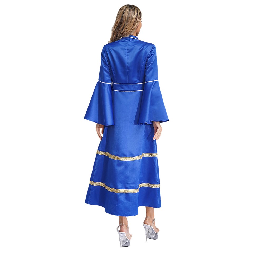 Clergy Dress for Women Flared Sleeve Church Choir Robe Minister ...