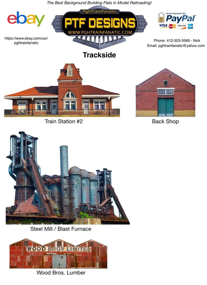 O Scale BLAST FURNACE - Steel Mill Building Flat w/ LEDs Trackside ...