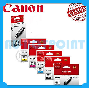 Canon Genuine PGI-670/CLI-671 5x Ink Set for MG6866/MG6865/MG6860 ...