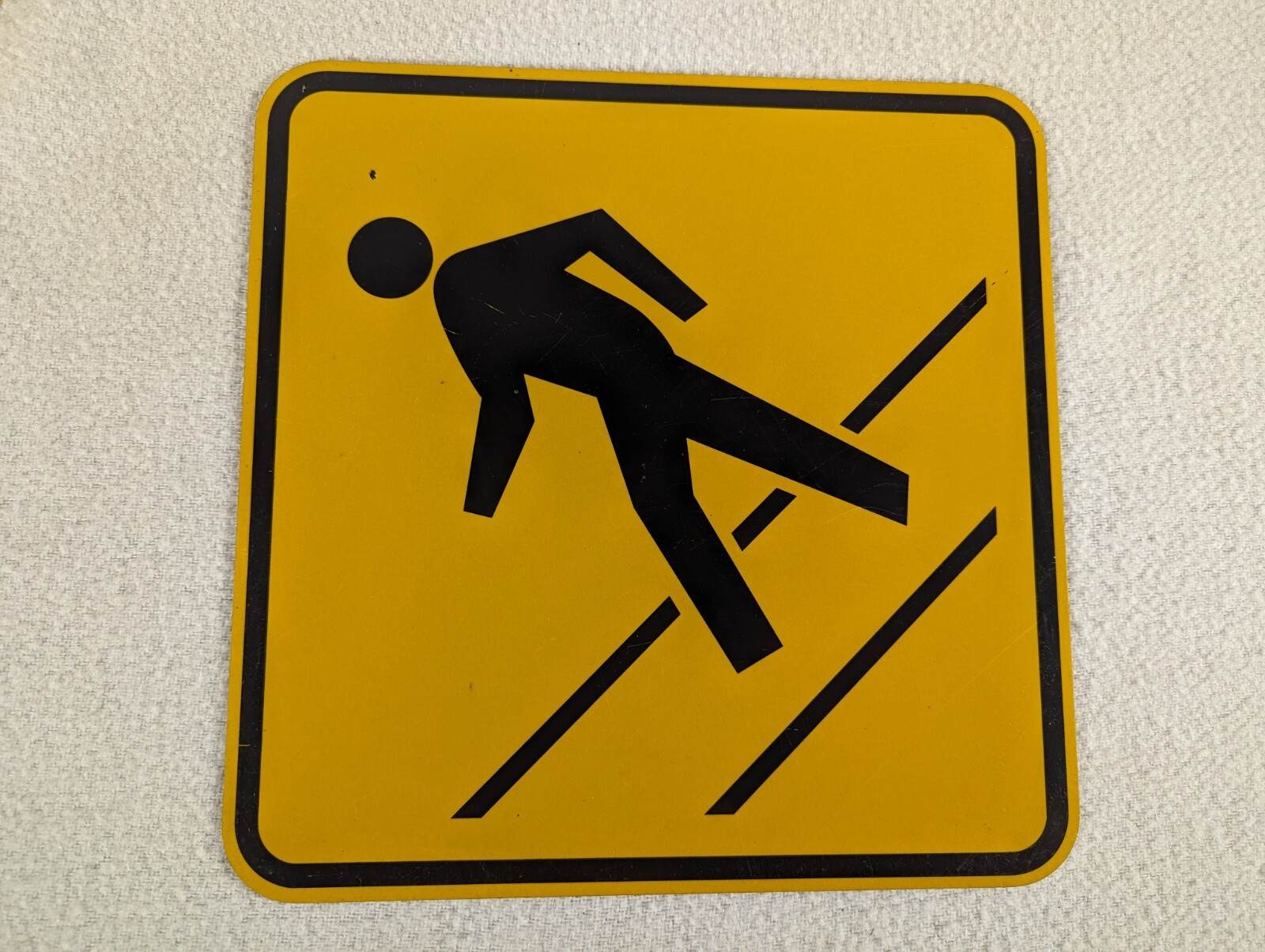 Vtg Vellow & Black Original Retired Road Street Sign ~ Ped Crossing ...