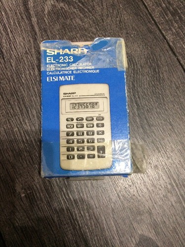 Vintage Calculator SHARP ELSI MATE EL-233 1980's | eBay UK