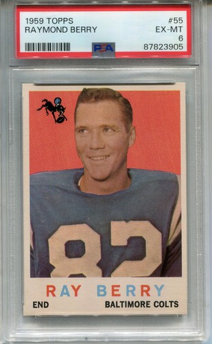 1959 Topps #55 Ray Berry PSA 6 EX-MT Baltimore Colts | eBay