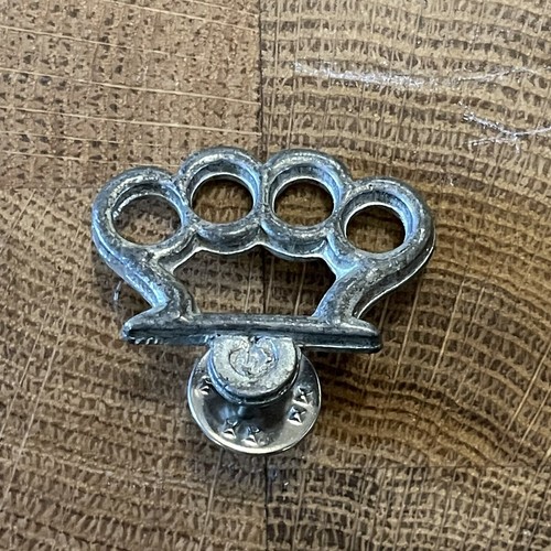 Metal Brass Knuckles Pin Motorcycle Biker Club Vest Jacket Hat Shirt ...