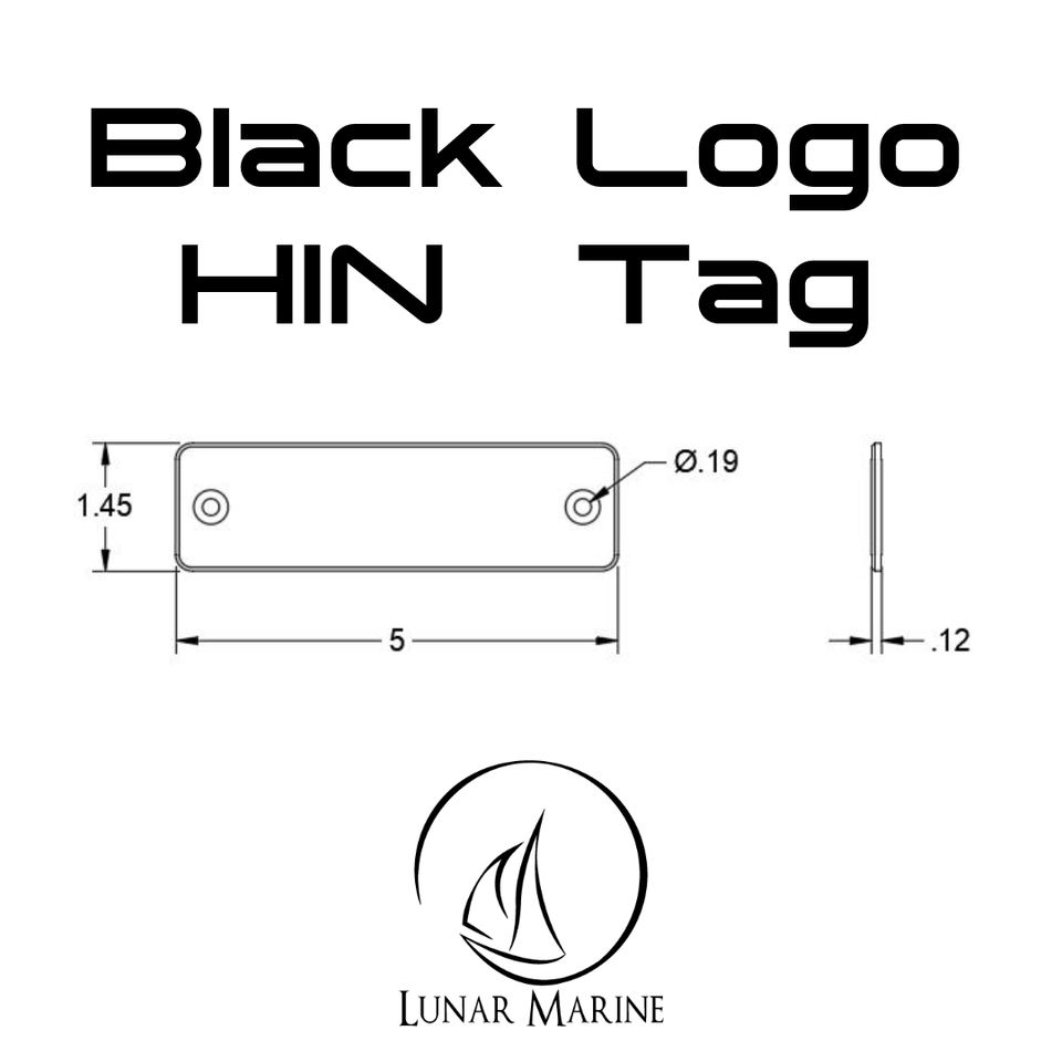 Black Logo Aluminum Custom Hull Identification Number Tag HIN TAG HIN ...