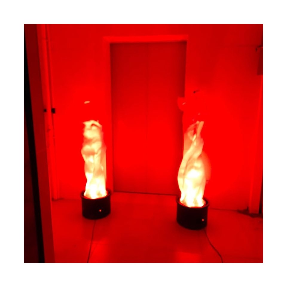 4.9ft Fake Fire LED Fake Campfire Artificial Fire Flames Silk Flame ...