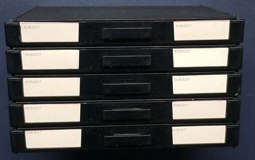 CASSETTE CASE 5x Capitol 2 Stak-Pak Black Tape Holders Made in USA EMI ...