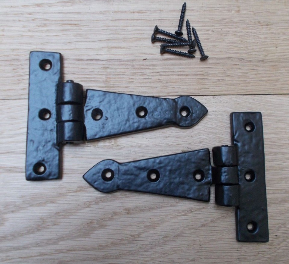 1 pair CAST IRON BLACK ANTIQUE KITCHEN CABINET CUPBOARD DOOR GATE ...