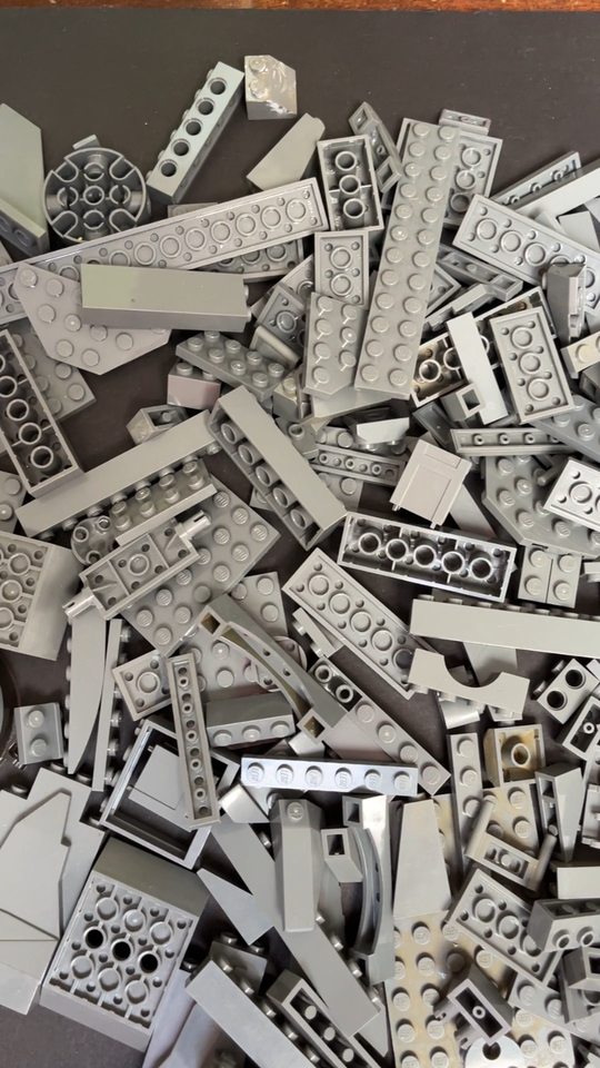 1 lb Lot Dark Gray Lego Piece Huge Bulk Lot Mixed Bricks Parts Star ...