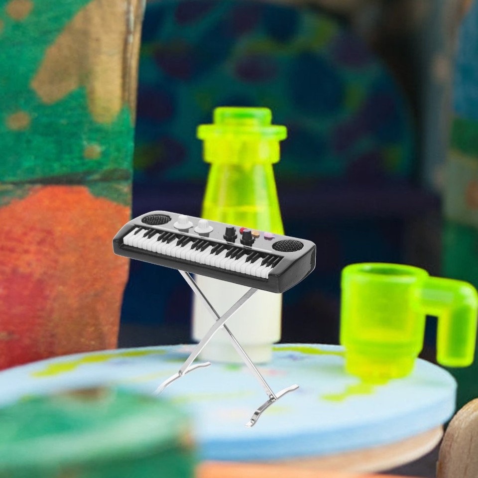 Miniature Piano Model Ornaments Musical Instrument Set Keyboard ...