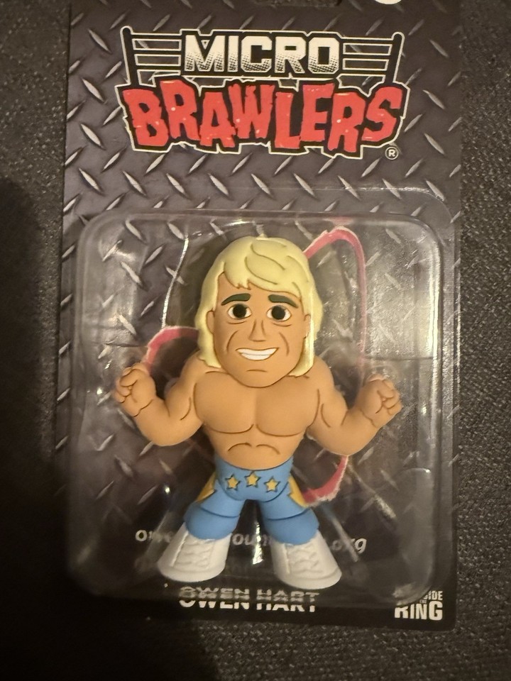 NEW Owen Hart Micro Brawlers Pro Wrestling Crate Exclusive Dark Side Of ...