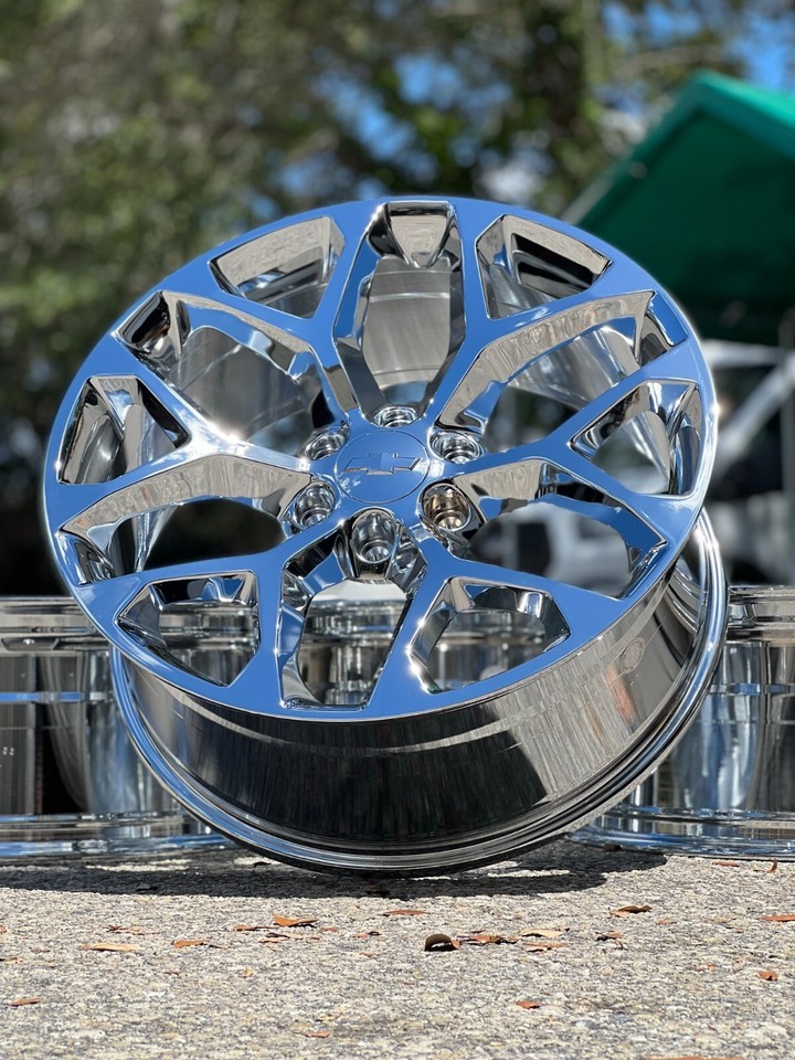Chrome GMC Sierra Snowflake Wheels Rims 20" Yukon Denali CK156 2022 ...