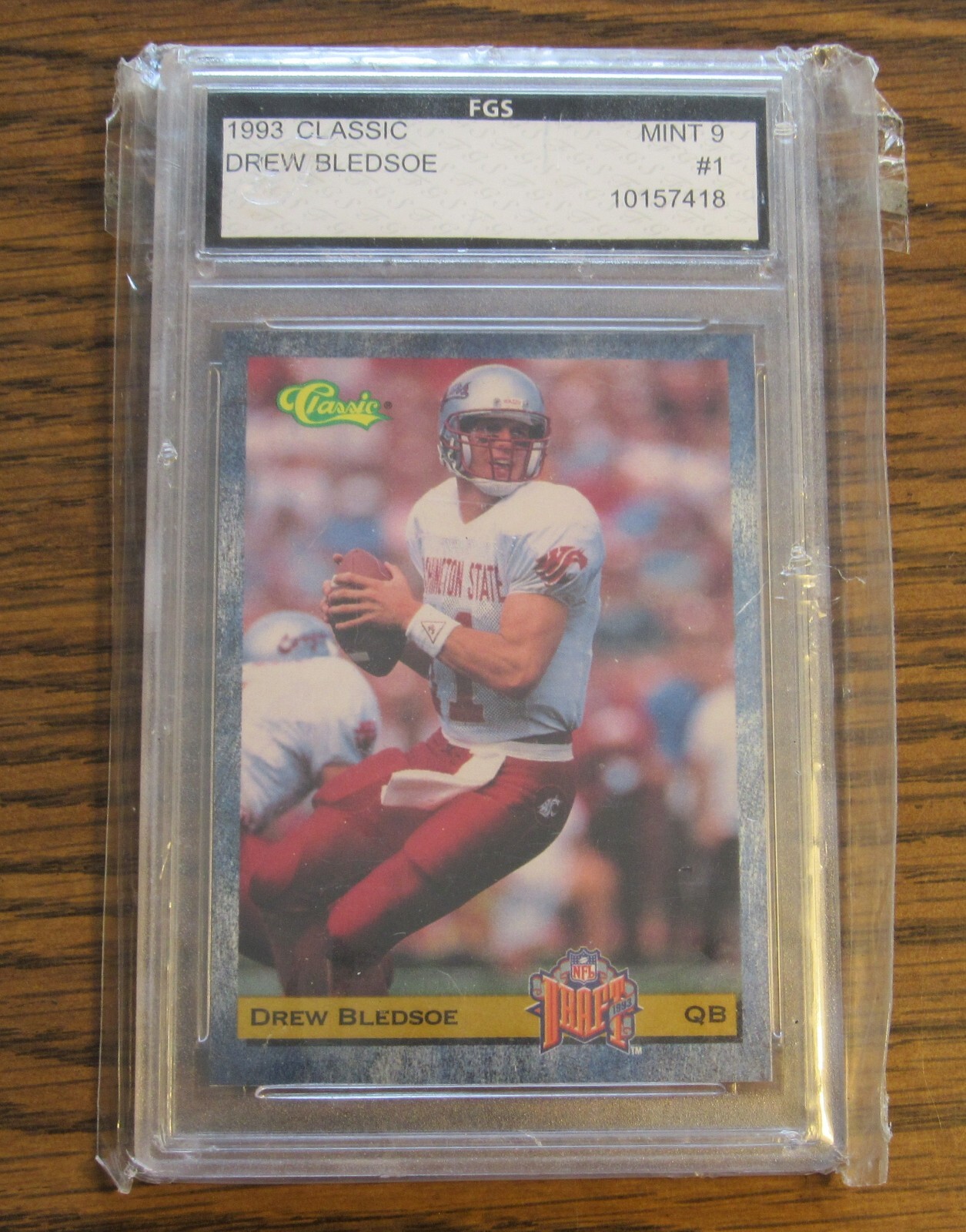 DREW BLEDSOE 1993 Classic #1 FGS Mint 9 Washington State Football | eBay