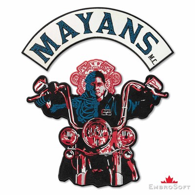 Mayans M.C. Colors Biker Gang Motorcycle Club Emblem Embroidered Back ...