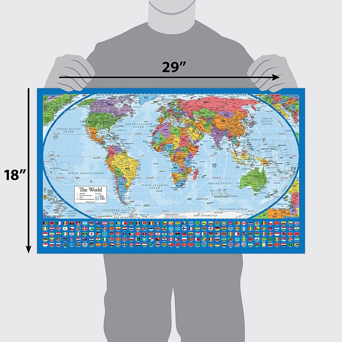 Poster Size World Map